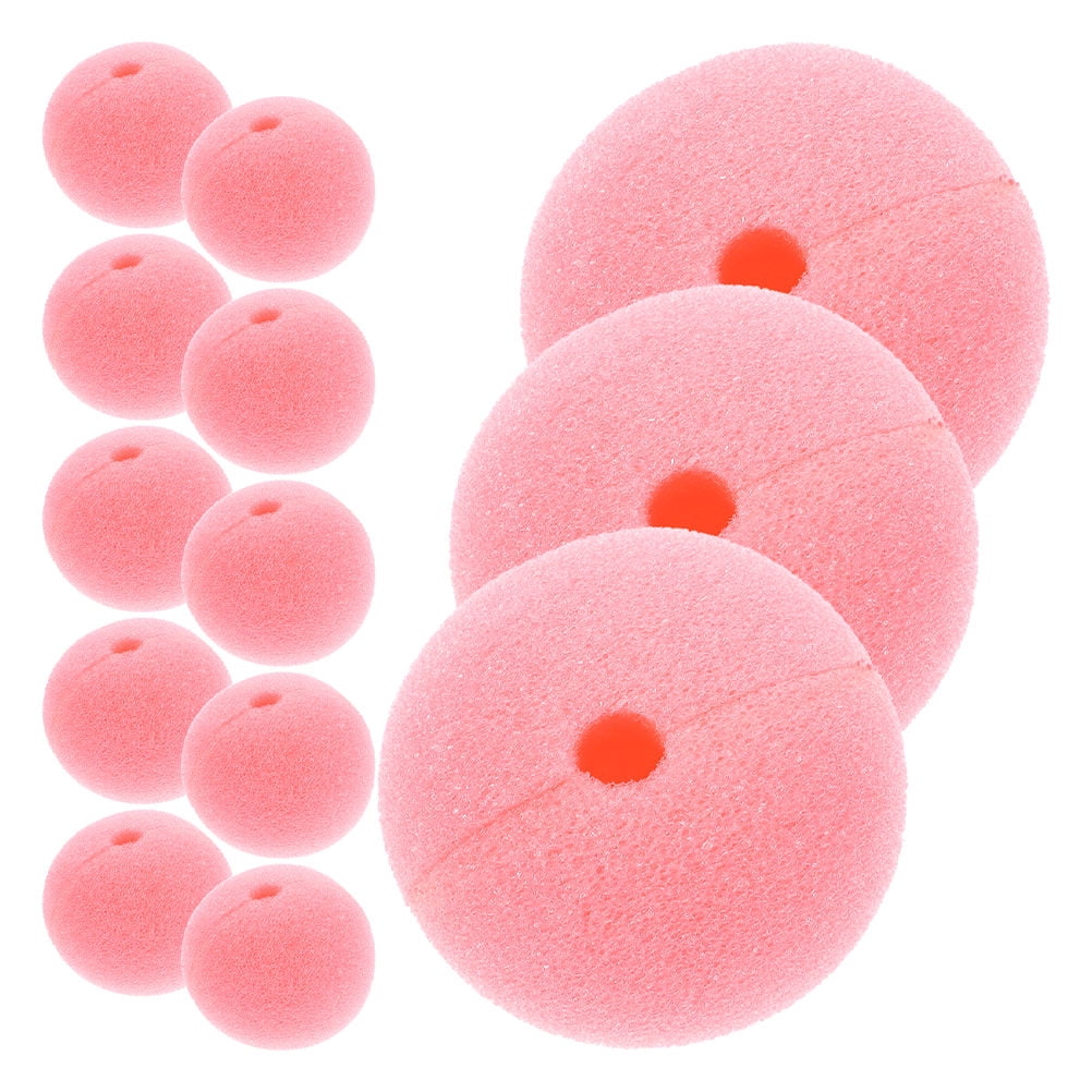 Worgeous 30pcs Pink Clown Nose Soft Sponge Ball Halloween Circus Nose ...