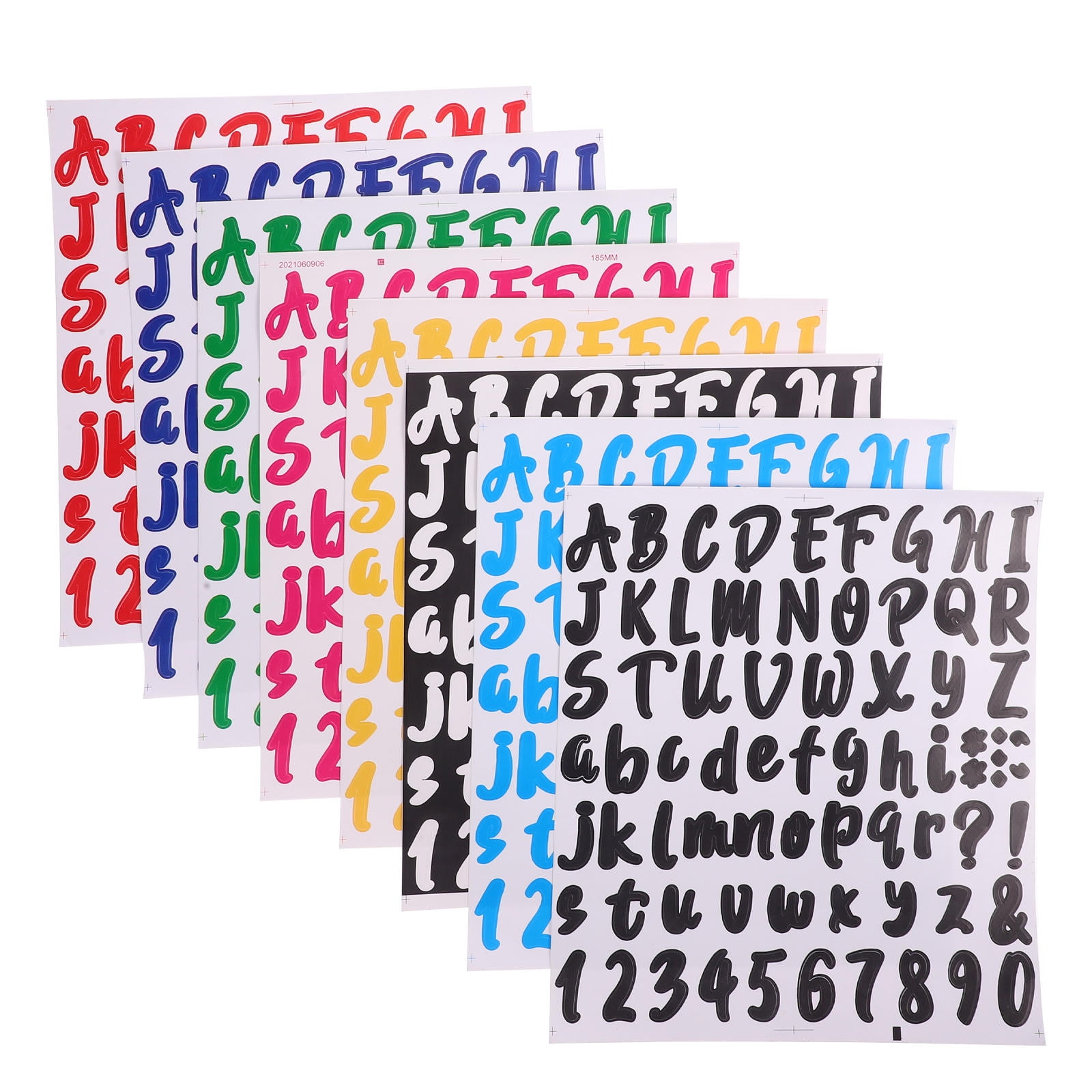 Worgeous 32 Sheets of PVC Alphabet Stickers Mailbox Letter Stickers DIY ...