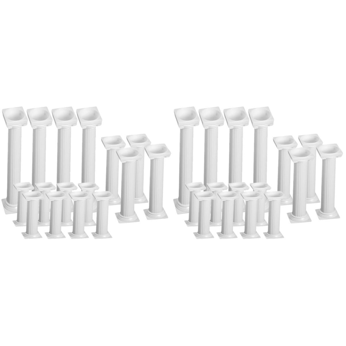 Worgeous 32 pcs Roman Column Cake Stands Cake Tier Stacking Rods Cake ...