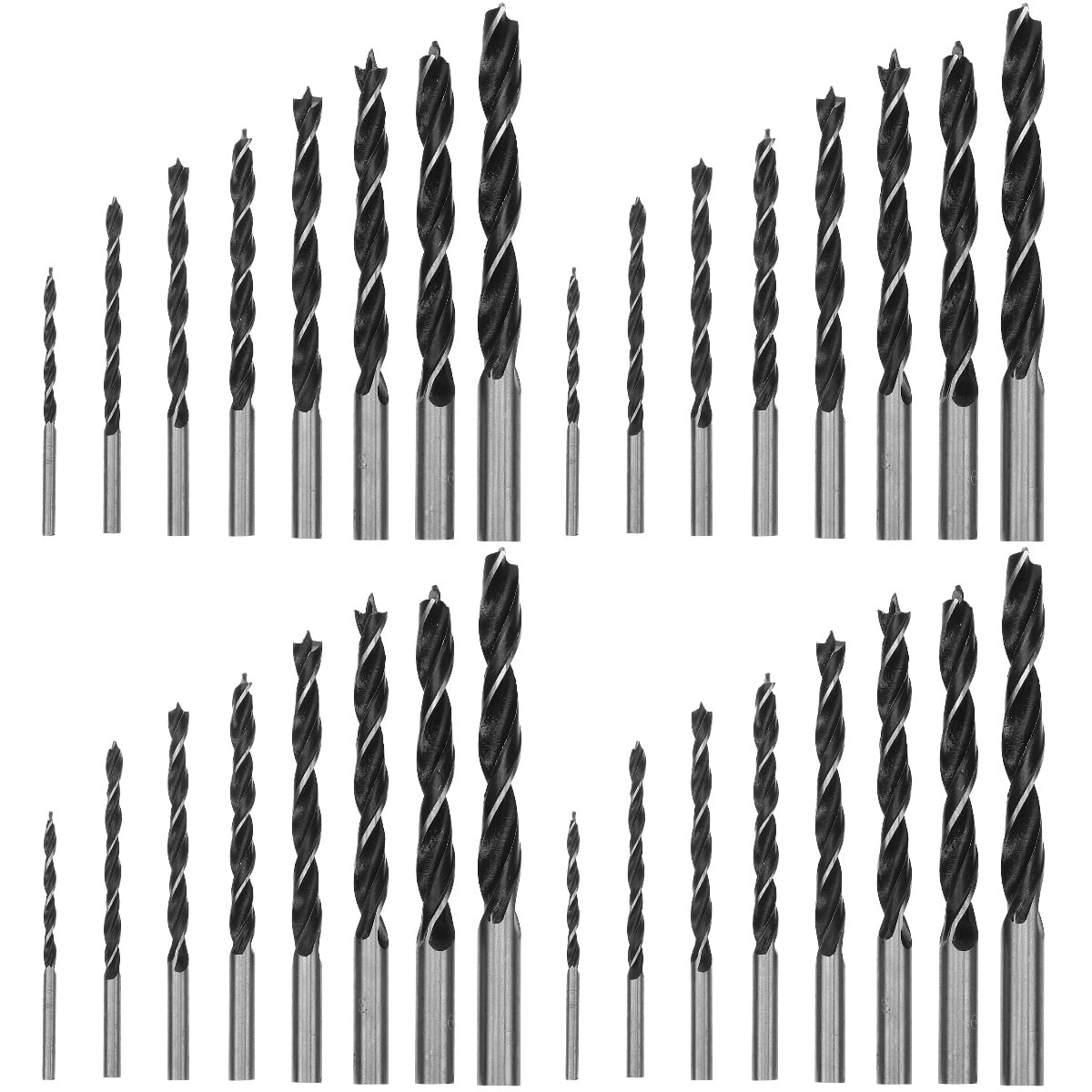 Worgeous 32 pcs Stainless Steel Drill Set High Hardness Drill Bit Set 3 ...