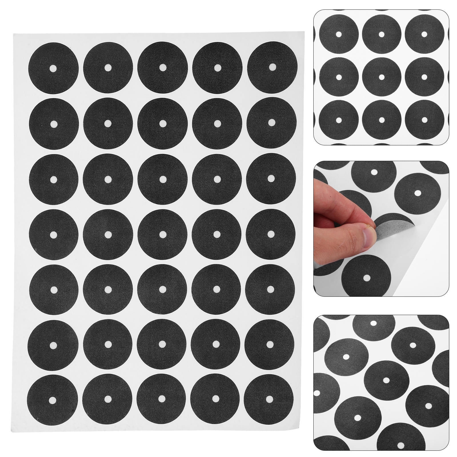 Worgeous Replaceable Pool Billiard Spot Stickers Black Paper 1 Sheet ...