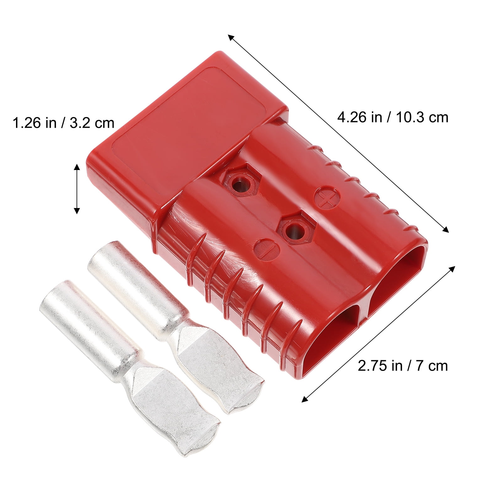 Worgeous 350A 600V DC Power Connector Premium Red Plug for Solar Panels ...