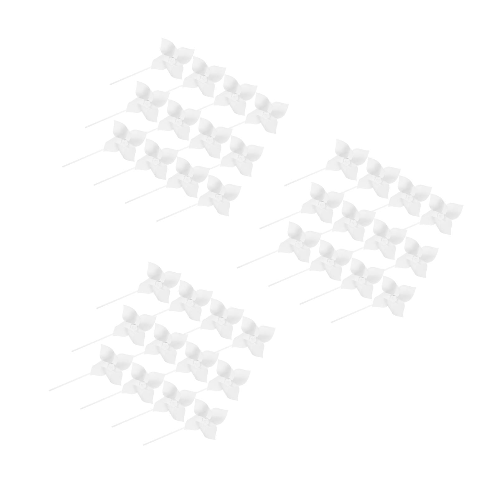 Worgeous 36 Pcs DIY Paper Pinwheel White Blank Pinwheel Graffiti ...