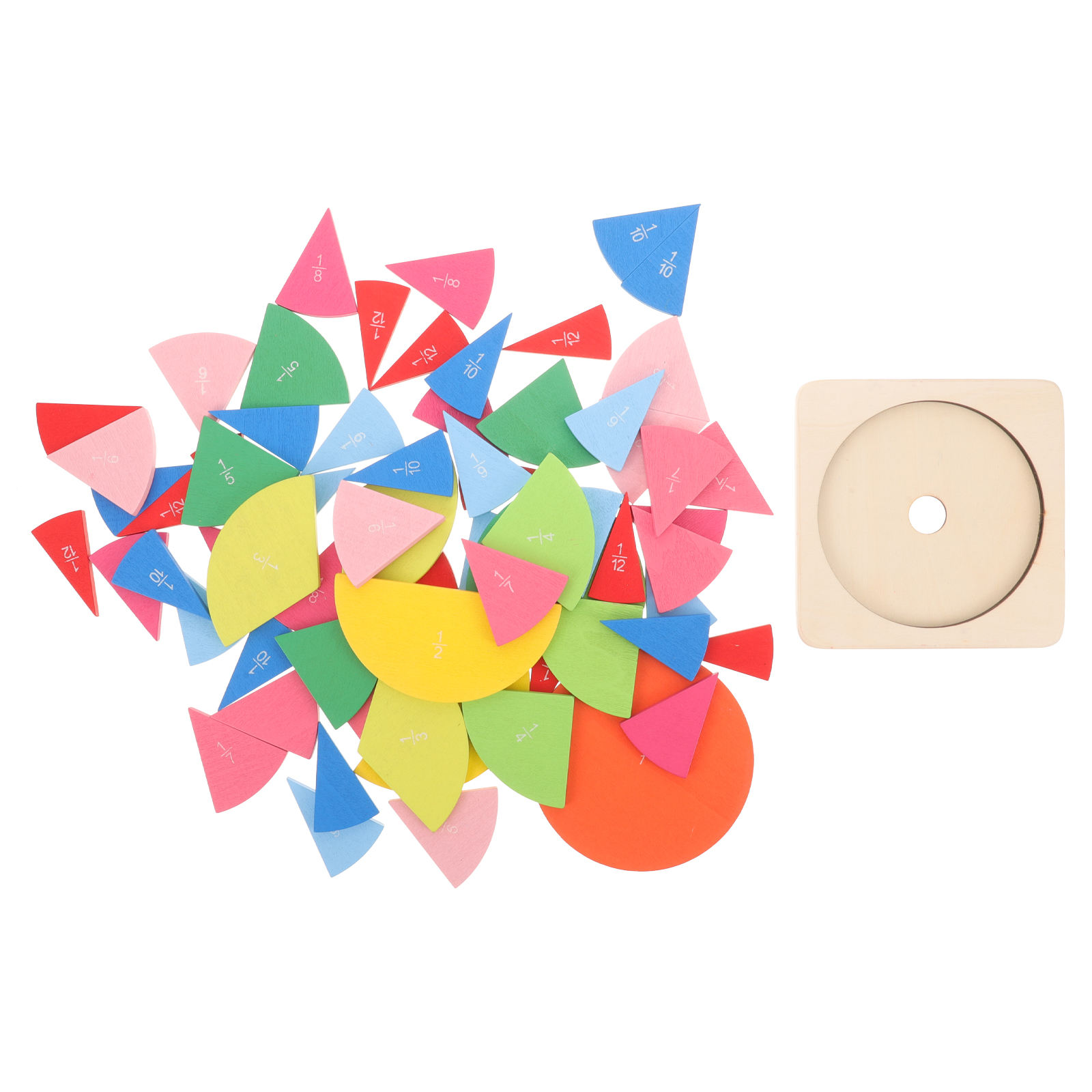 Worgeous 36Pack Everyday Math Fraction Circle Childrens Cognitive ...