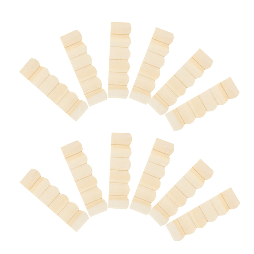 Worgeous 36pcs Miniature Bricks Tiles Wooden Dollhouse Roof Tiles DIY ...