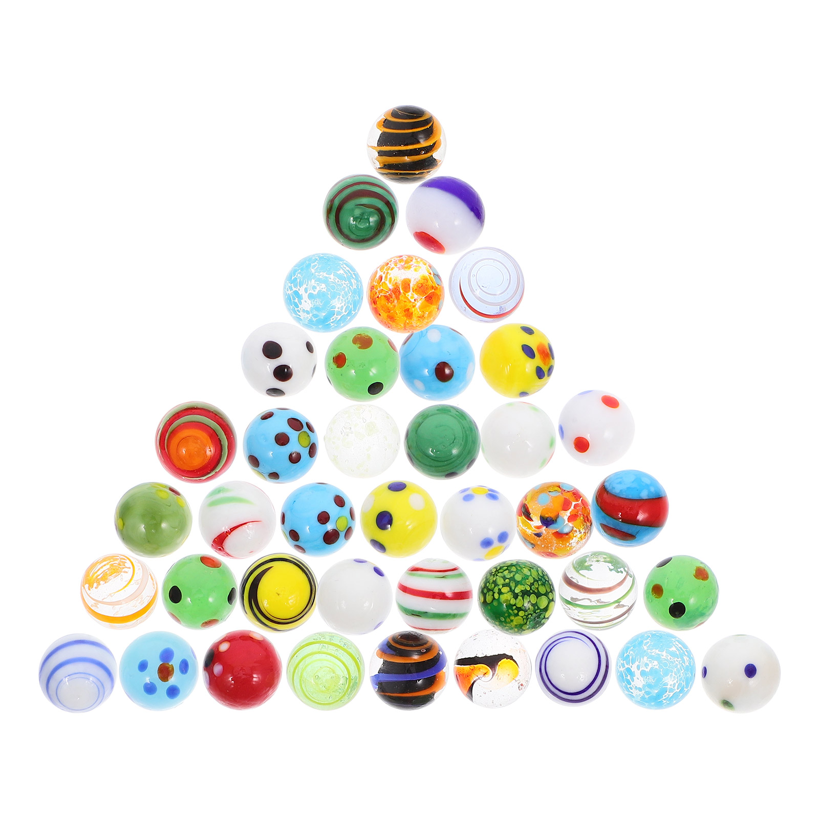 Worgeous 38pcs Colored Glass Marbles for Vase Fillers, Smooth Marbles ...