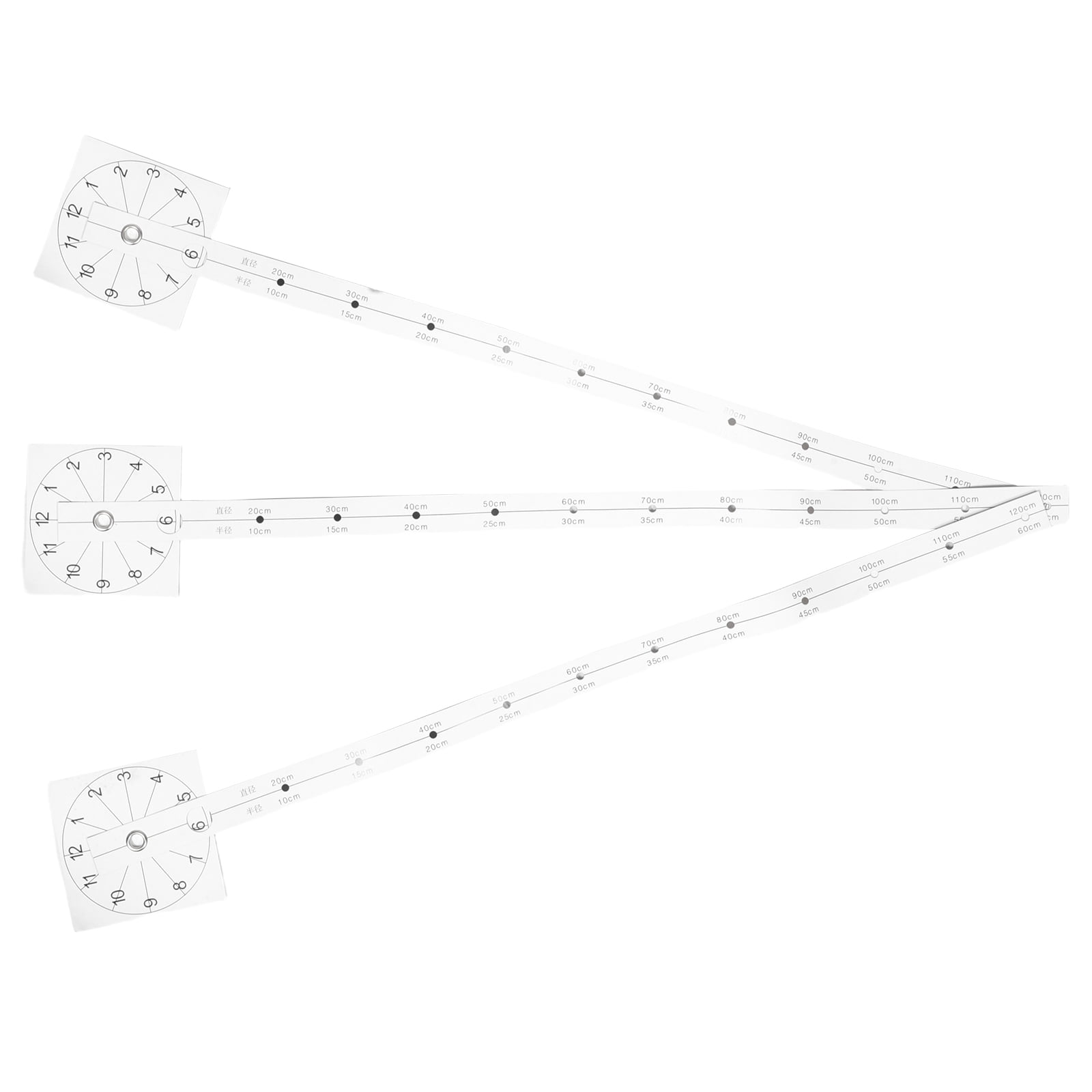 Worgeous 3PCS DIY Wall Clock Assembly Kit Graduated Paper Ruler Paper ...