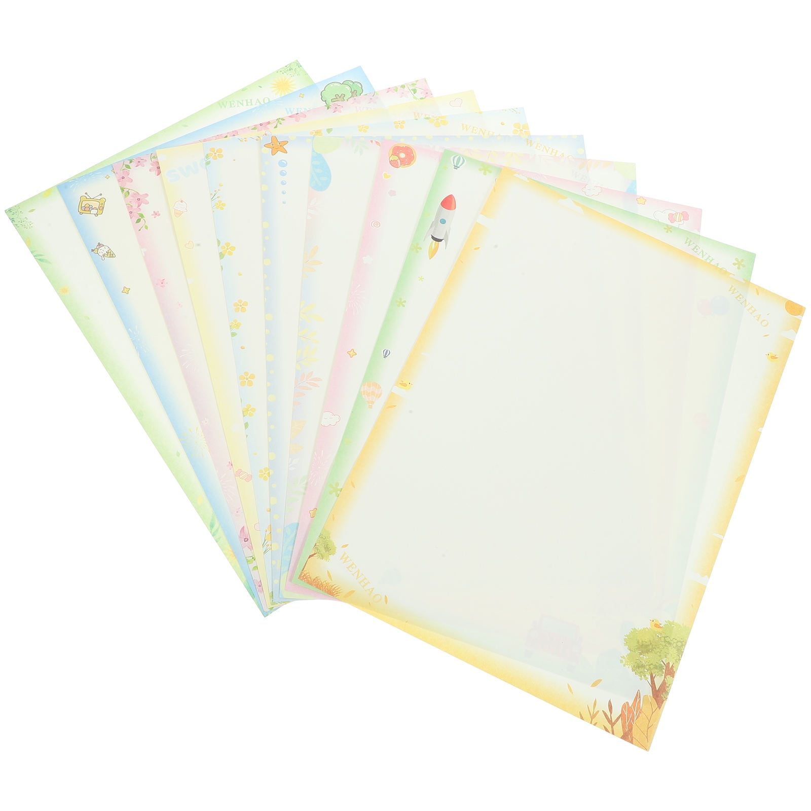 Worgeous 3Pack Decorative Writing Paper with Designs for Personal Users ...