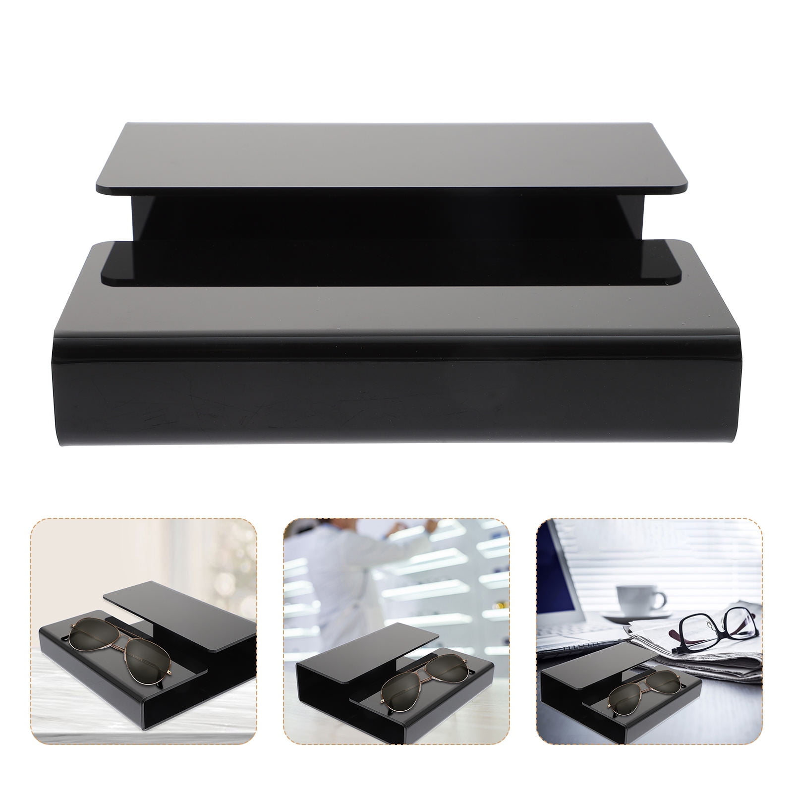 Worgeous Glasses Display Rack Acrylic Black 1Pack 6.7x5.9in - Walmart.com