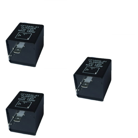 Worgeous 3pcs 12V LED 2 Pin Electronic Flasher for Car and Motorcycle ...
