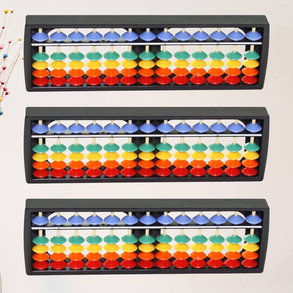 Worgeous 3pcs 13 Rods Abacus Kids Math Learning Tool Brain Development ...