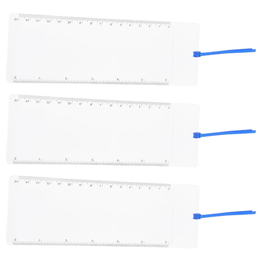 Worgeous 3pcs 3x Power Page Magnifier With Ruler Magnifying Sheet ...