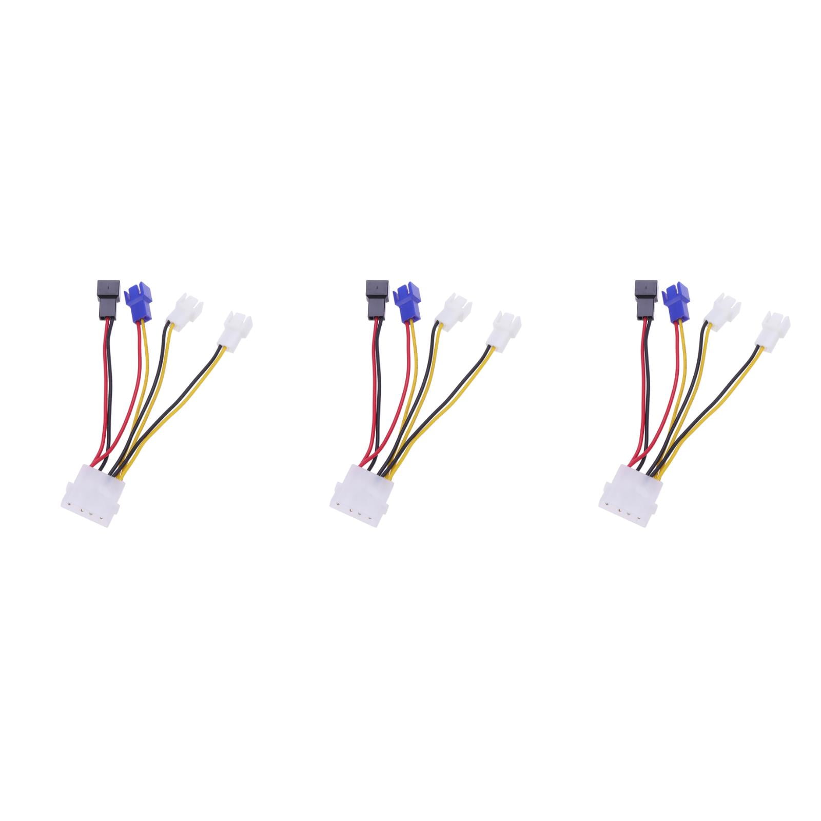 Worgeous 3pcs 4 Pin to 3 Pin PC Computer CPU Fan Connector Cooling ...