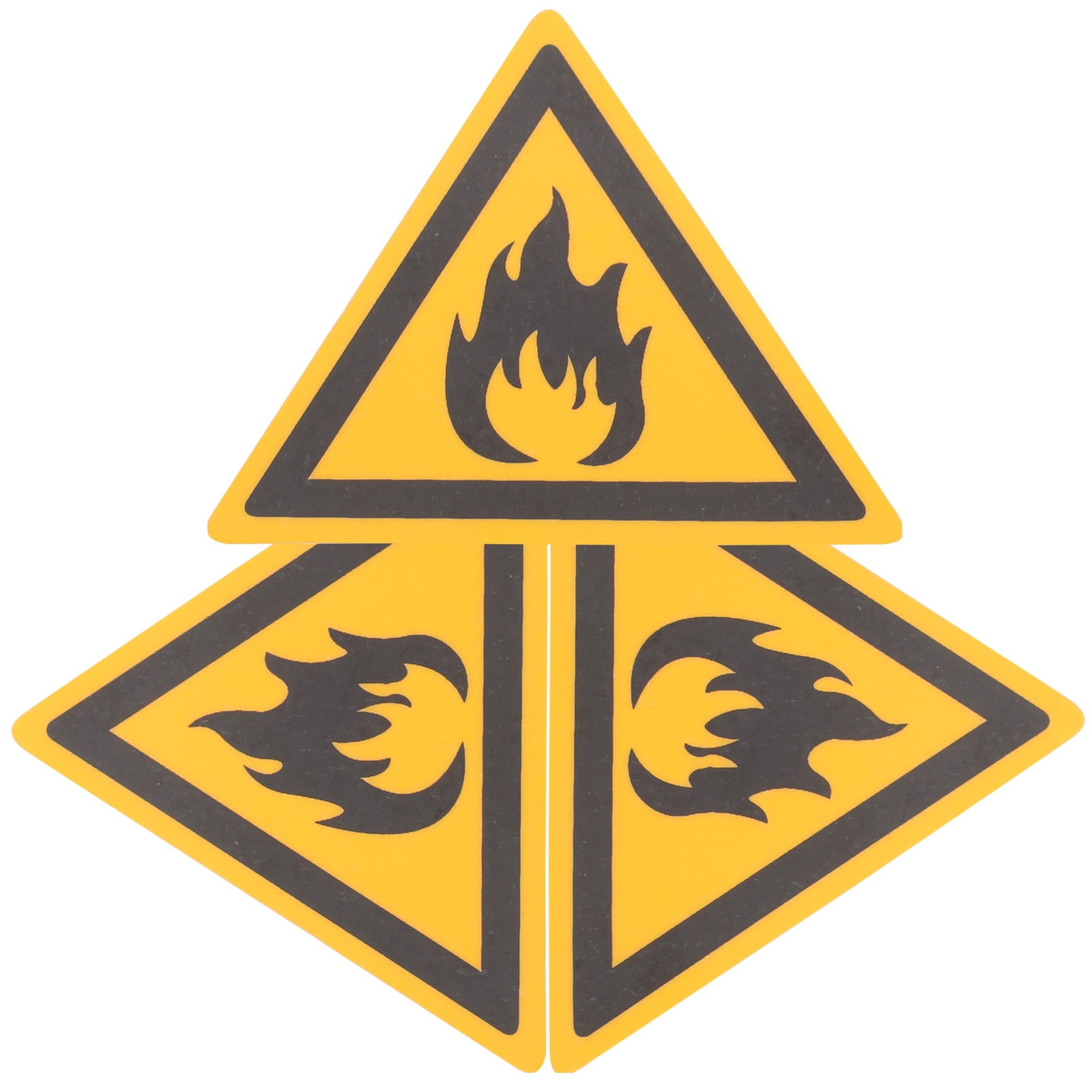 Worgeous 3pcs Caution Flammable Hazard Sticker Flammable Warning ...