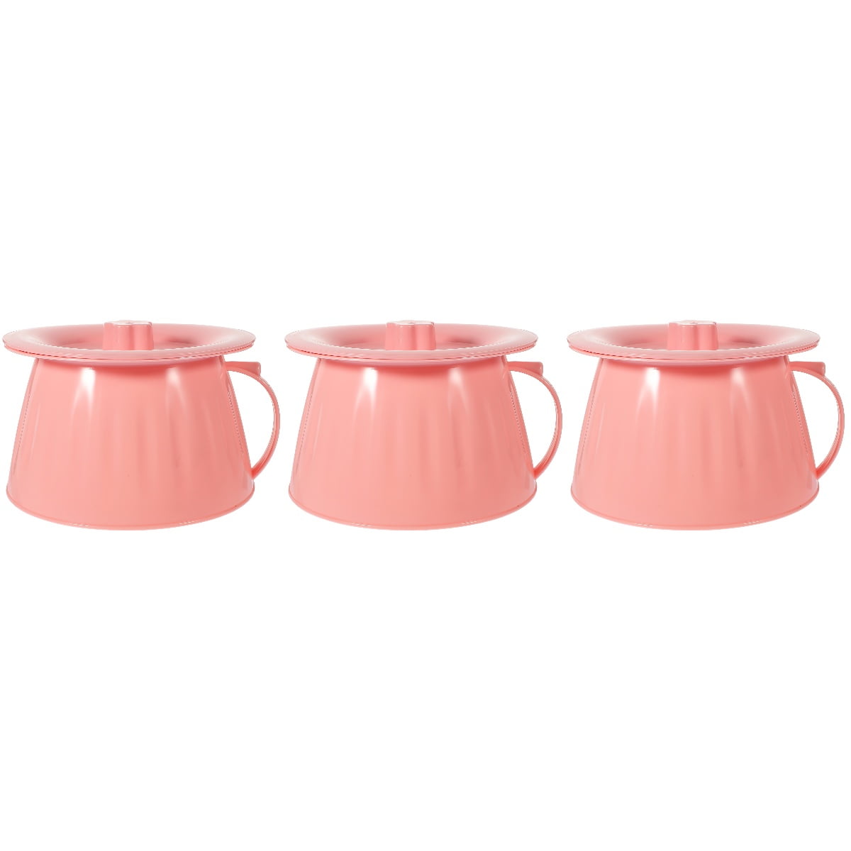 Worgeous 3pcs Chamber Pot Plastic Urine Bucket with Lid Portable Urinal ...