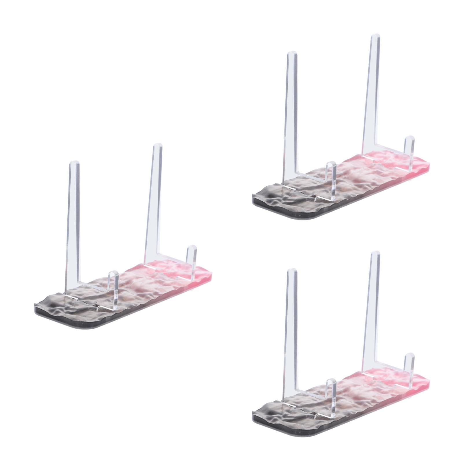 Worgeous 3pcs Clear Acrylic Mini Easel Stand Small Display Stand ...
