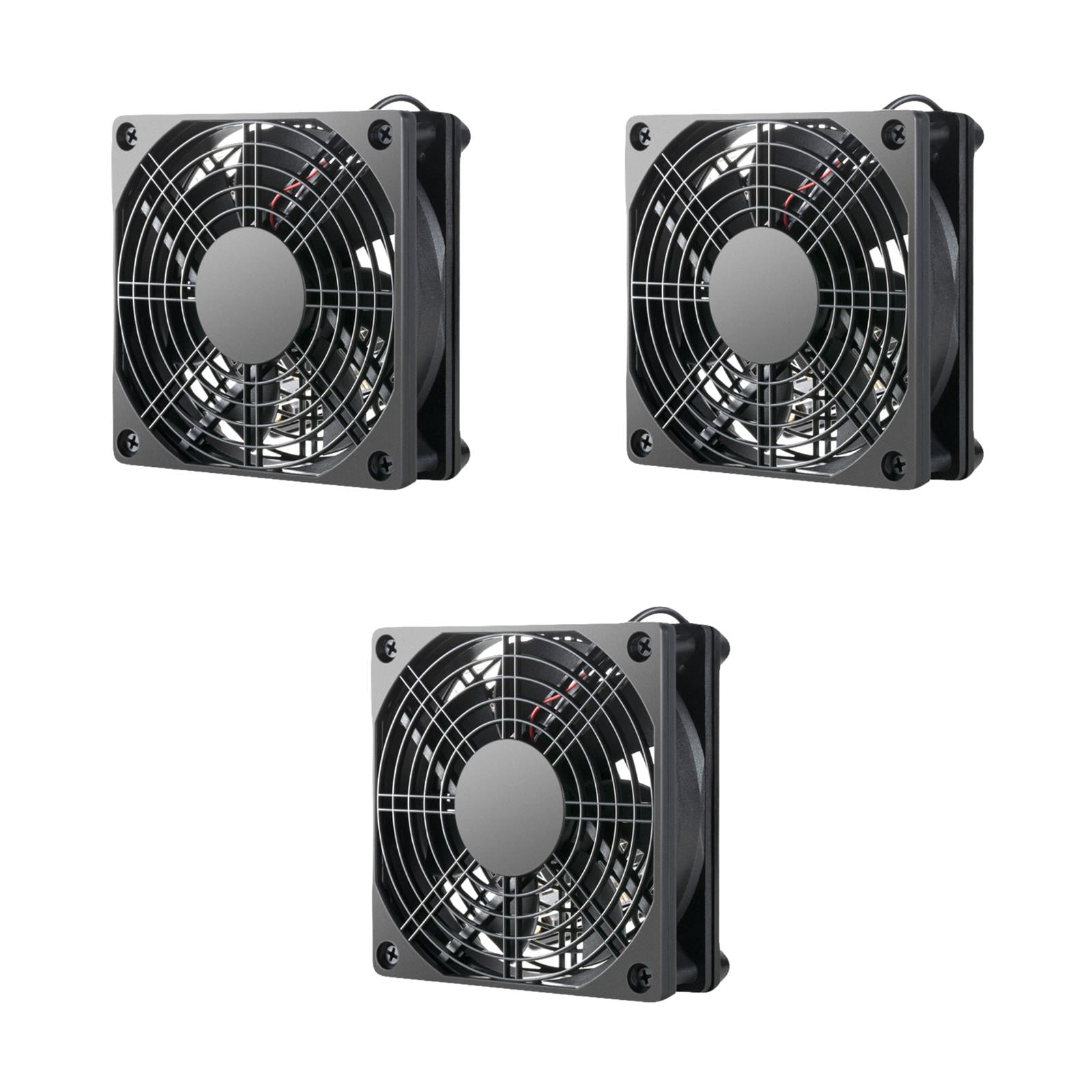 Worgeous 3pcs Computer Case Cabinet Silent Cooling Fan 5V USB Heat ...