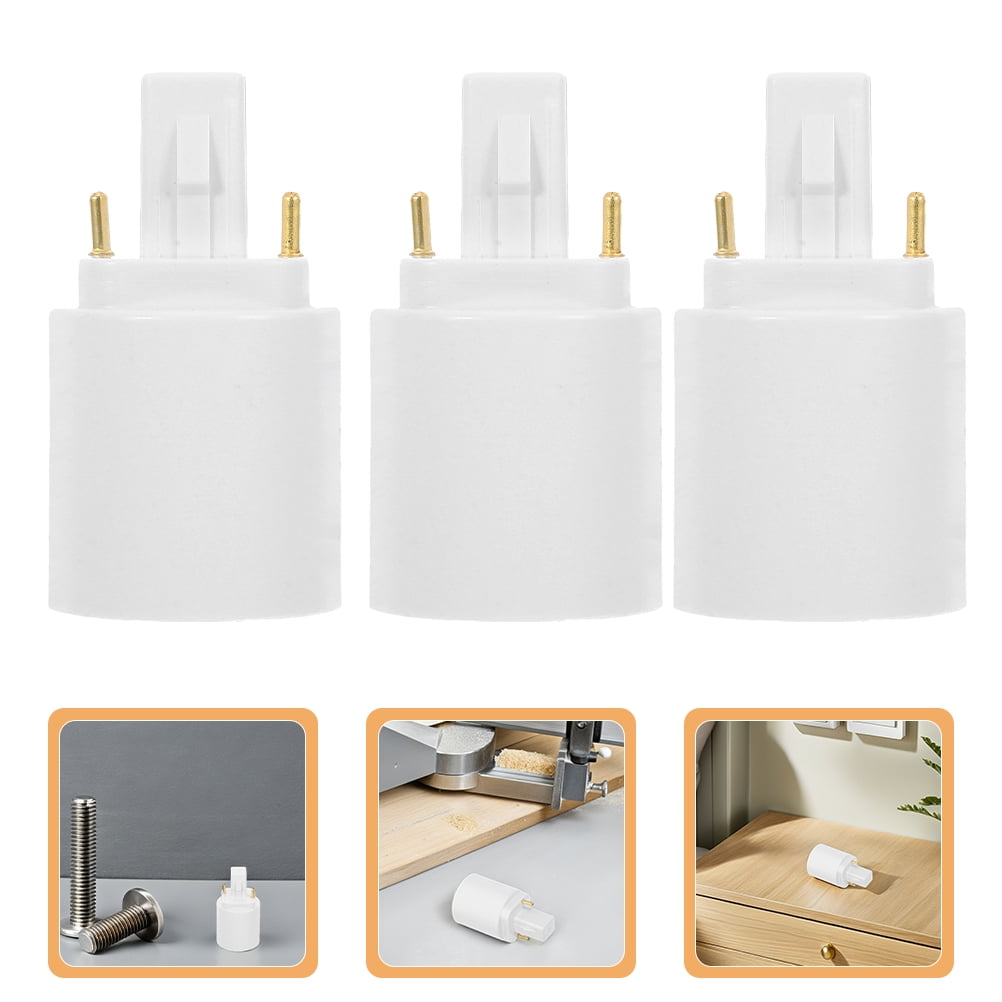 Worgeous 3pcs G24d to E27 Light Bulb Converter 2-Pin Lamp Base Adapter ...