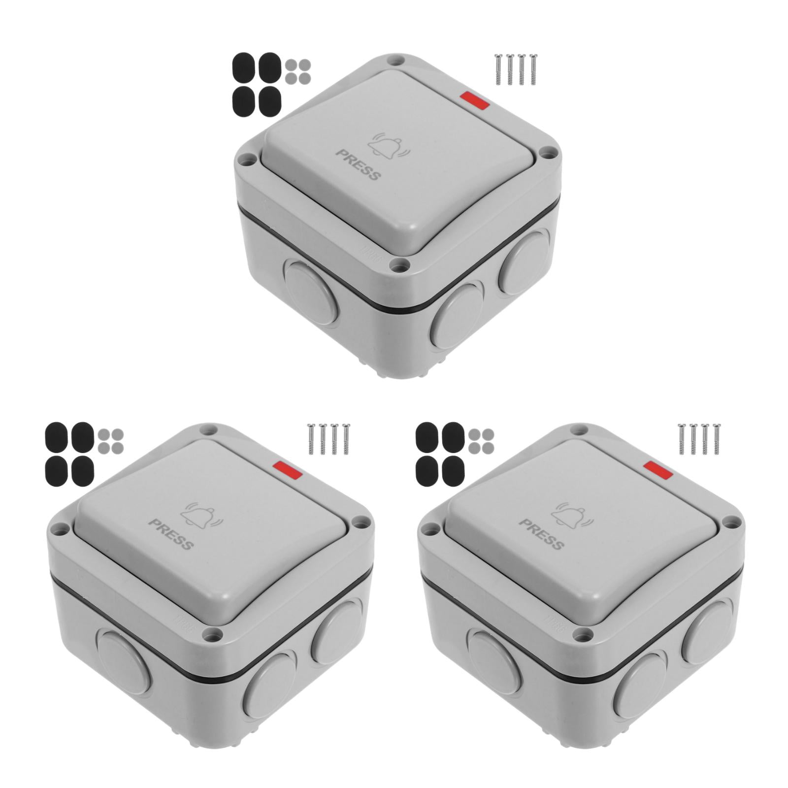 Worgeous 3pcs Garage Door Wall Button Push Button Switch Electric Gate ...