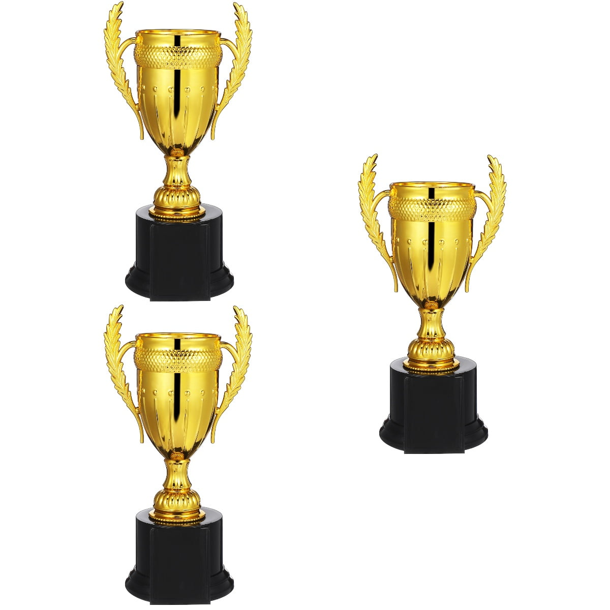 Worgeous 3pcs Golden Trophy Plastic Trophy Cup Award Trophy Party ...