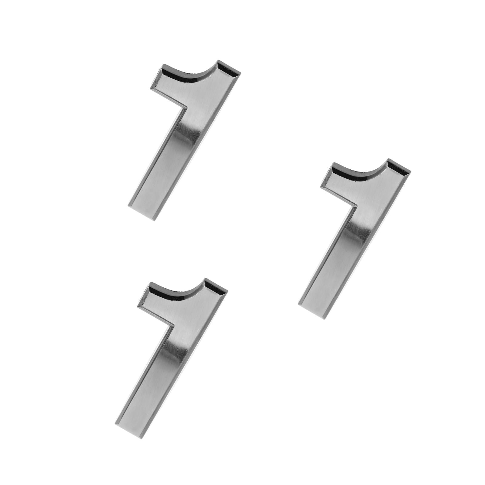 Worgeous 3pcs House Door Numbers 3D 1 Mailbox Numbers Self Adhesive ABS ...