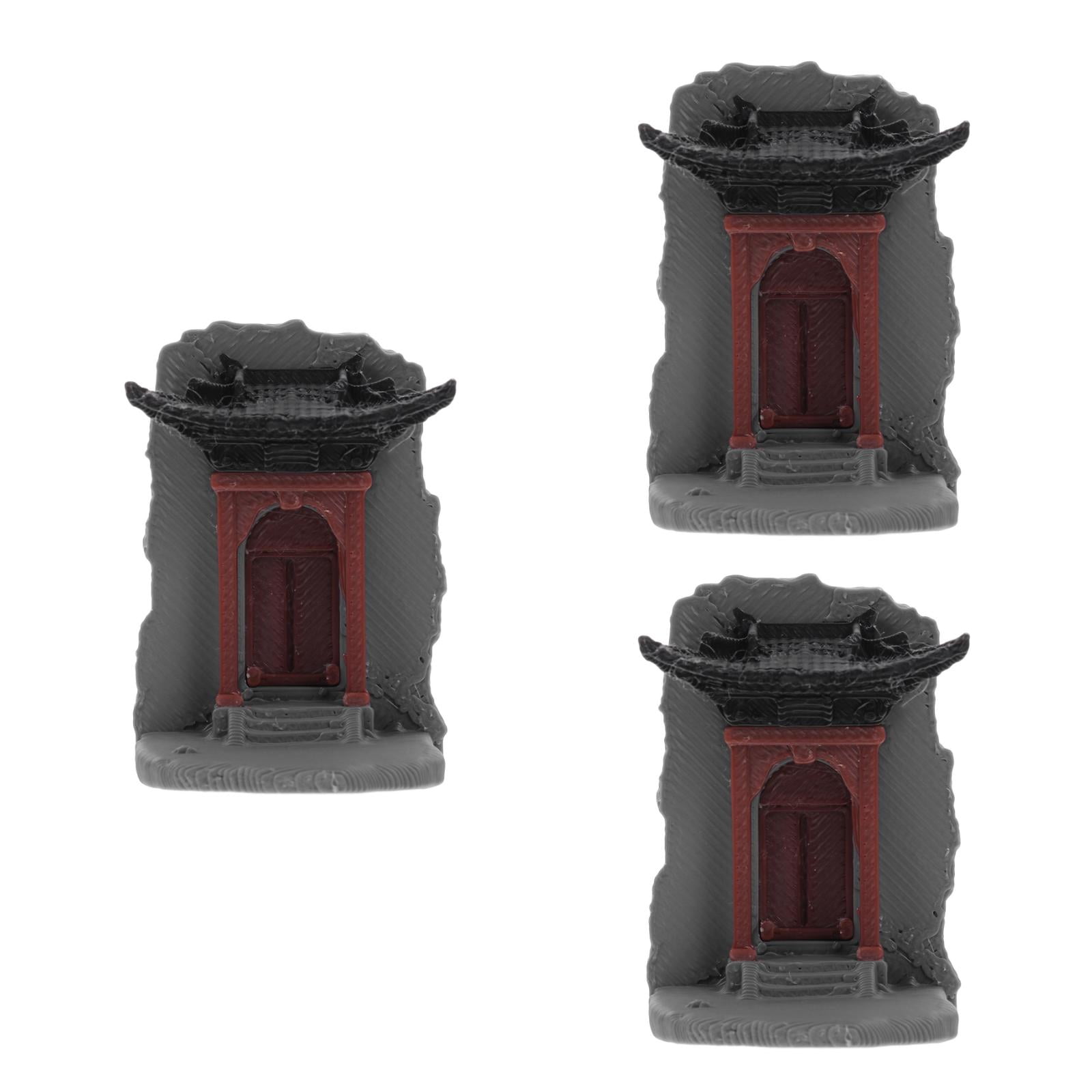 Worgeous 3pcs Miniature Gate Model Garden Micro Landscape Chinese ...