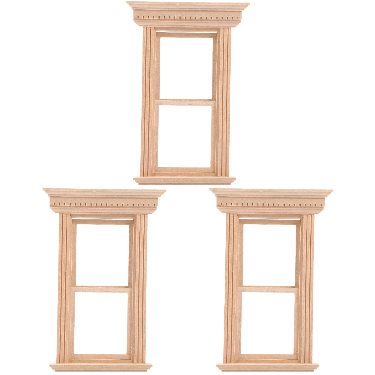Worgeous 3pcs Miniature Window Frame Doll House Simulation Furniture ...