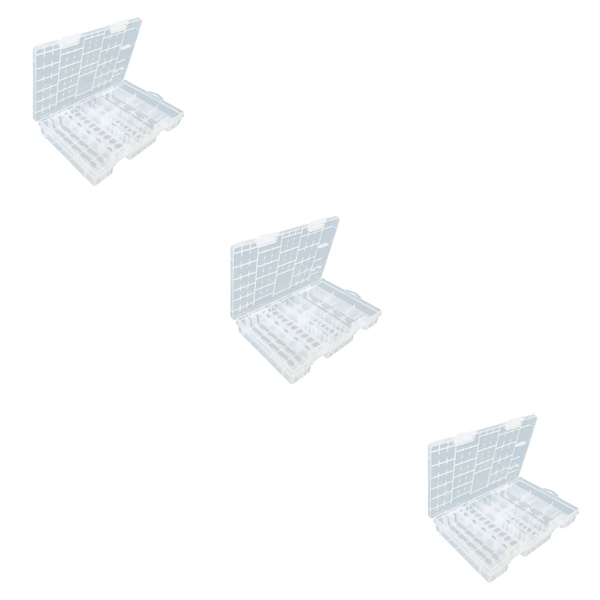 Worgeous 3pcs Multifunctional Clear Portable Hard Plastic Battery ...