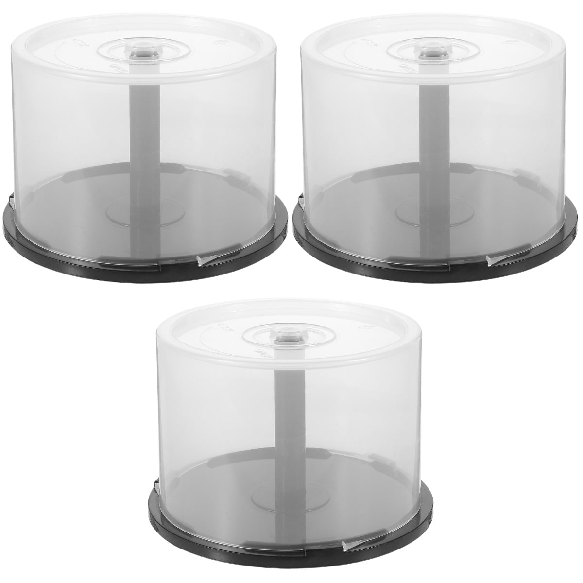 Worgeous 3pcs Organizer Plastic Storage Bucket Dvds Container Column ...