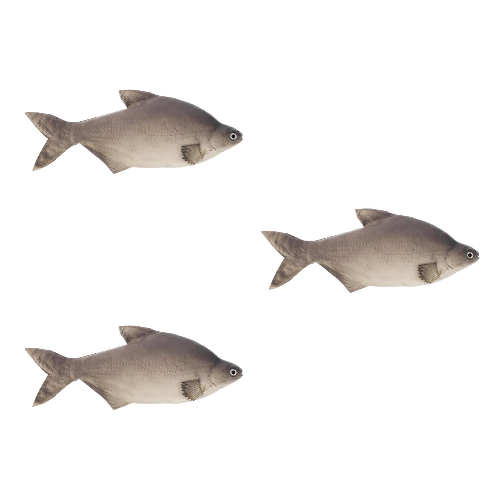 Worgeous 3pcs PU Artificial Fish Props Simulated Fish Model Cat Fake ...