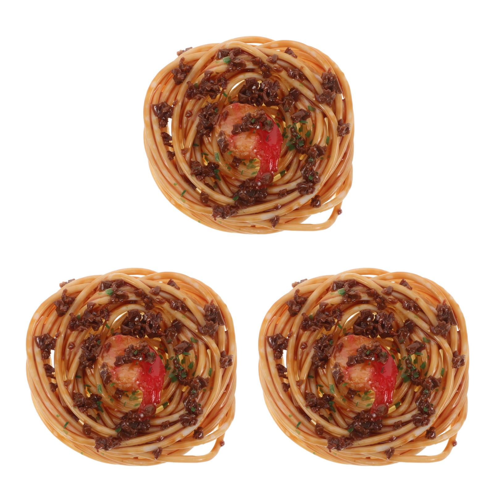 Worgeous 3pcs Realistic Fake Spaghetti Props Simulated Food Model Fake ...