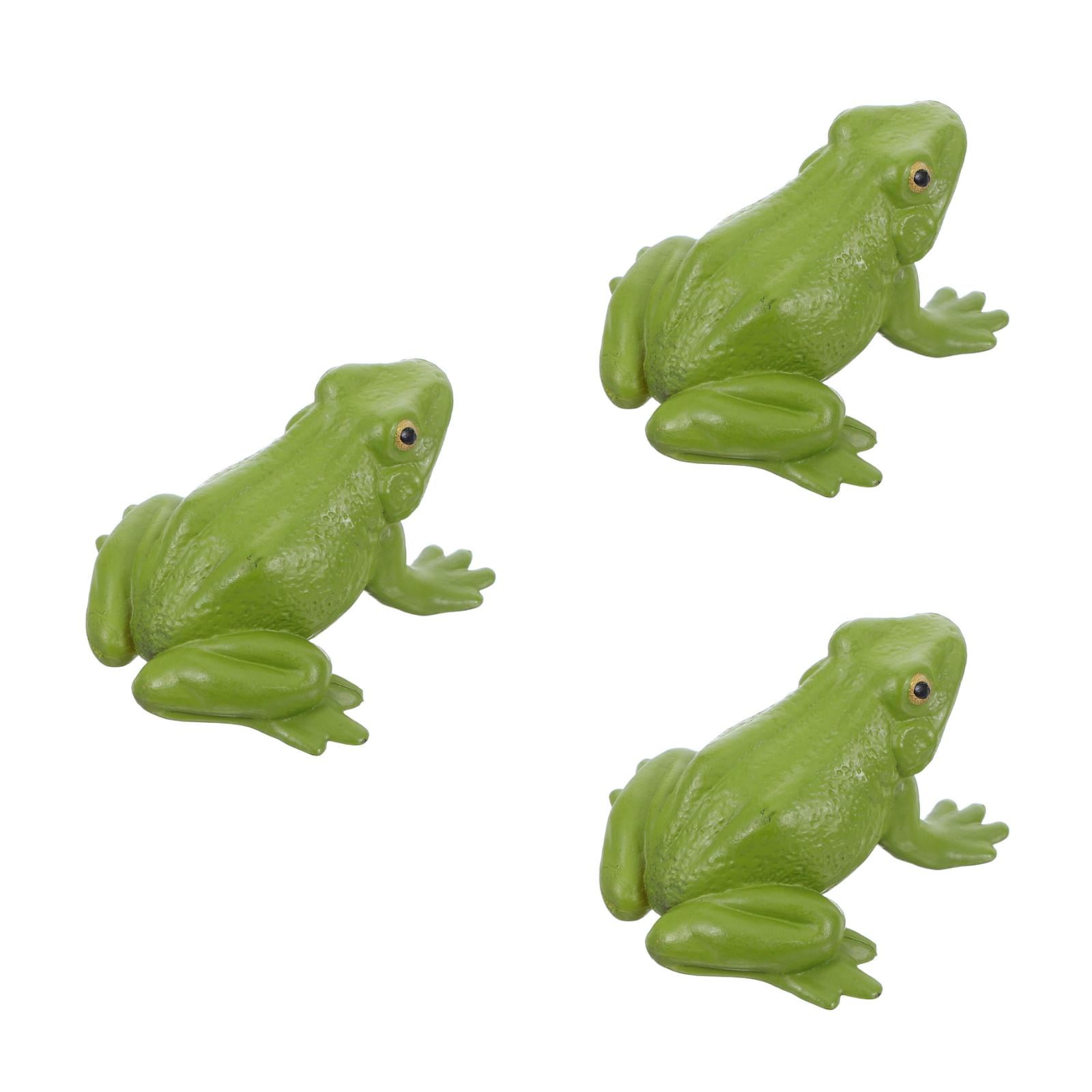 Worgeous 3pcs Realistic Frog Model Kids Educational PVC Animal Figurine ...