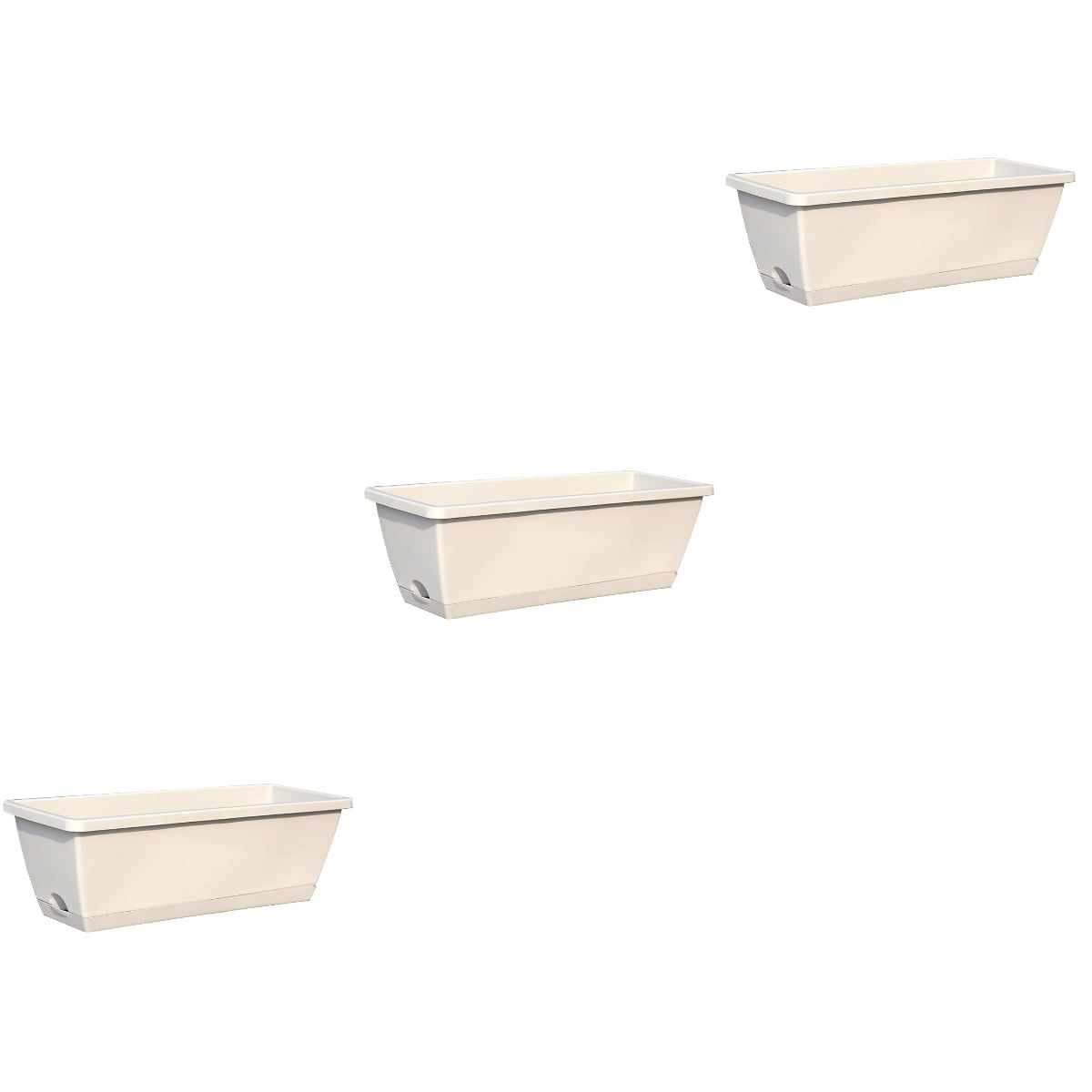 Worgeous 3pcs Rectangular Window Box Modern Decorative Planter Pot for ...