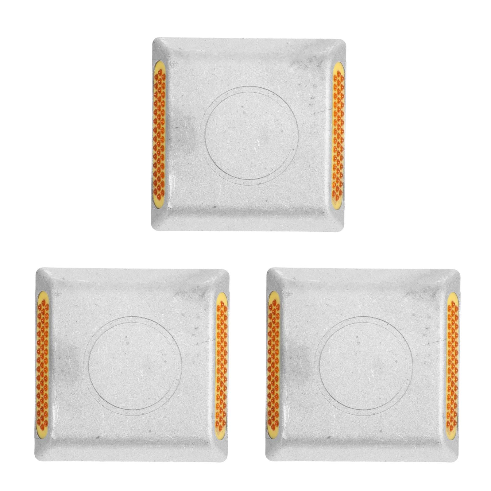 Worgeous 3pcs Reflective Aluminum Road Marker For Driveway And Roadside ...