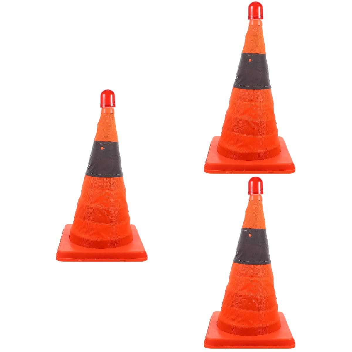 Worgeous 3pcs Reflective Traffic Safety Cone Multi Purpose Collapsible ...