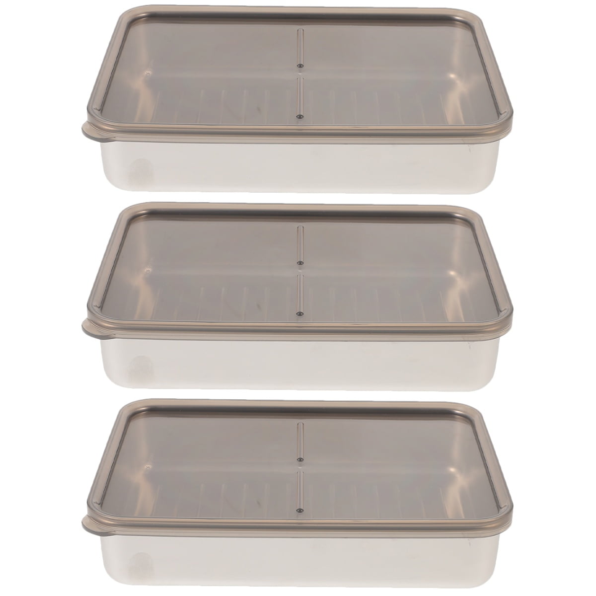 Worgeous 3pcs Refrigerator Storage Container Fridge Cheese Organizer ...