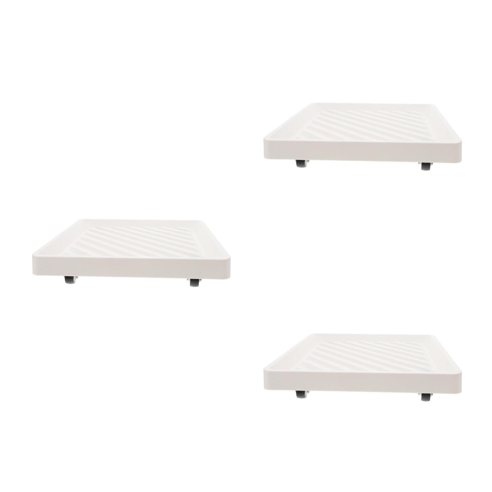 Worgeous 3pcs Rolling Plant Tray With Wheels Square Planter Base With ...