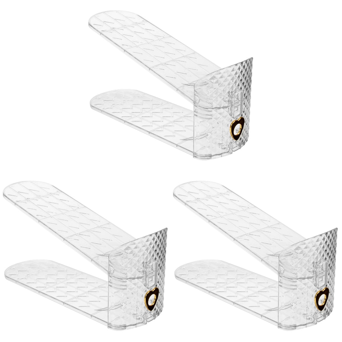 Worgeous 3pcs Shoe Storage Organizer Adjustable Shoe Holder Shoe Slot ...