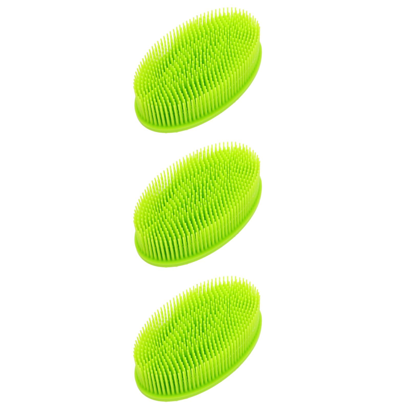 Worgeous 3pcs Silicone Baby Bath Brush Kids Bath Scrubber Infant Scalp ...
