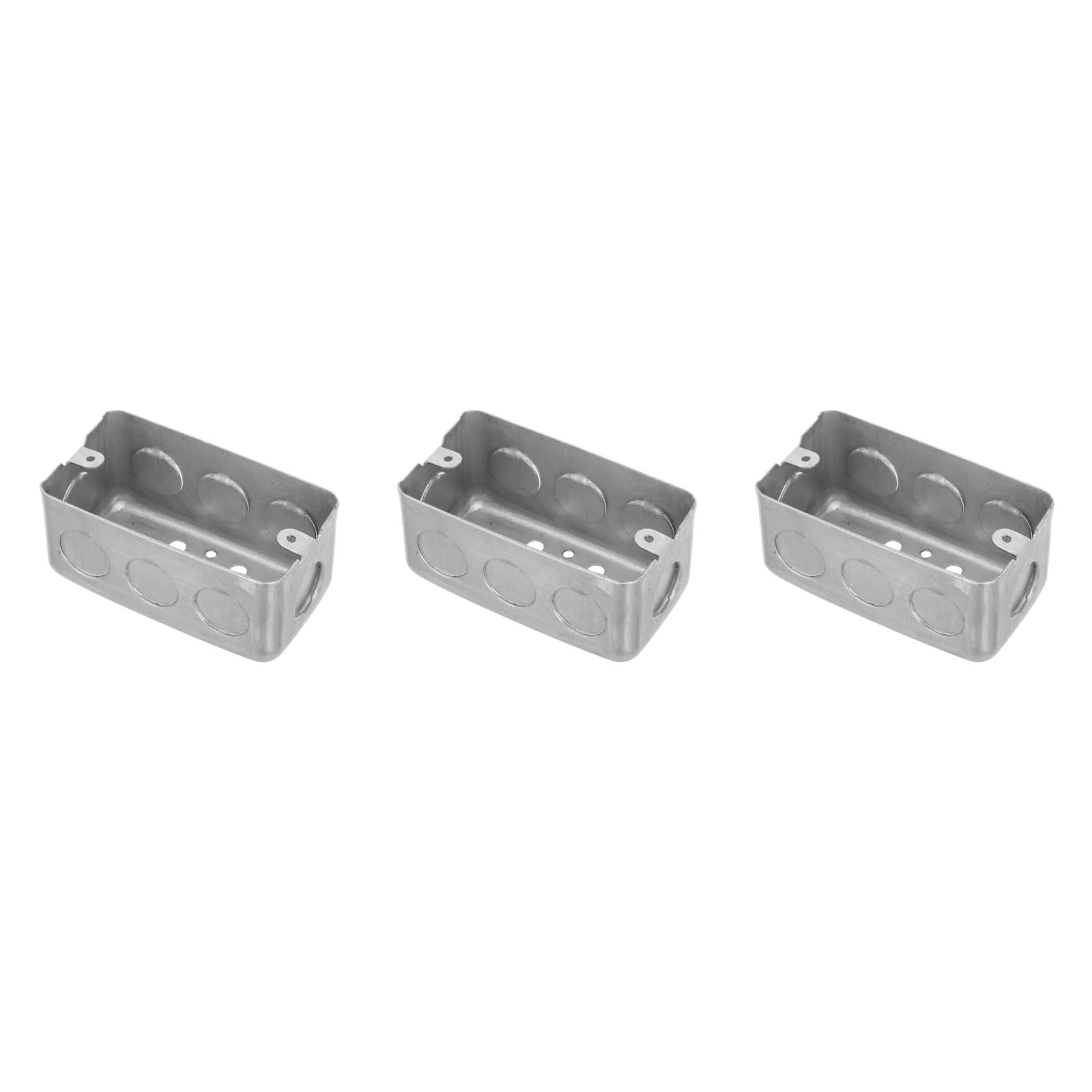 Worgeous 3pcs Single Gang Electrical Box Handy Box Deep Galvanized ...