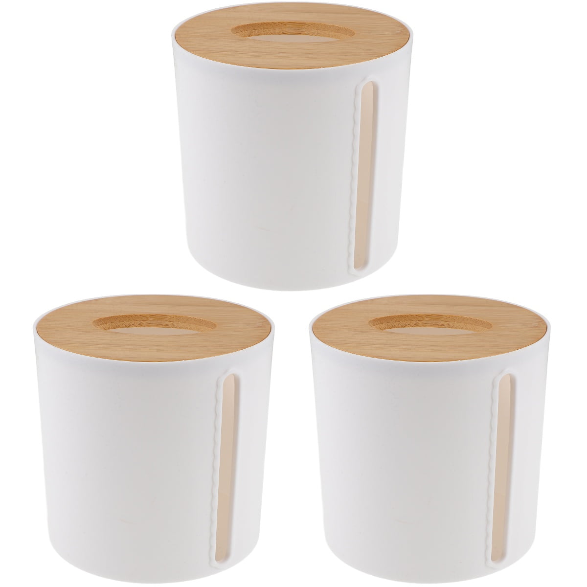 Worgeous 3pcs Toilet Paper Roll Dispenser with Bamboo Lid Decorative ...