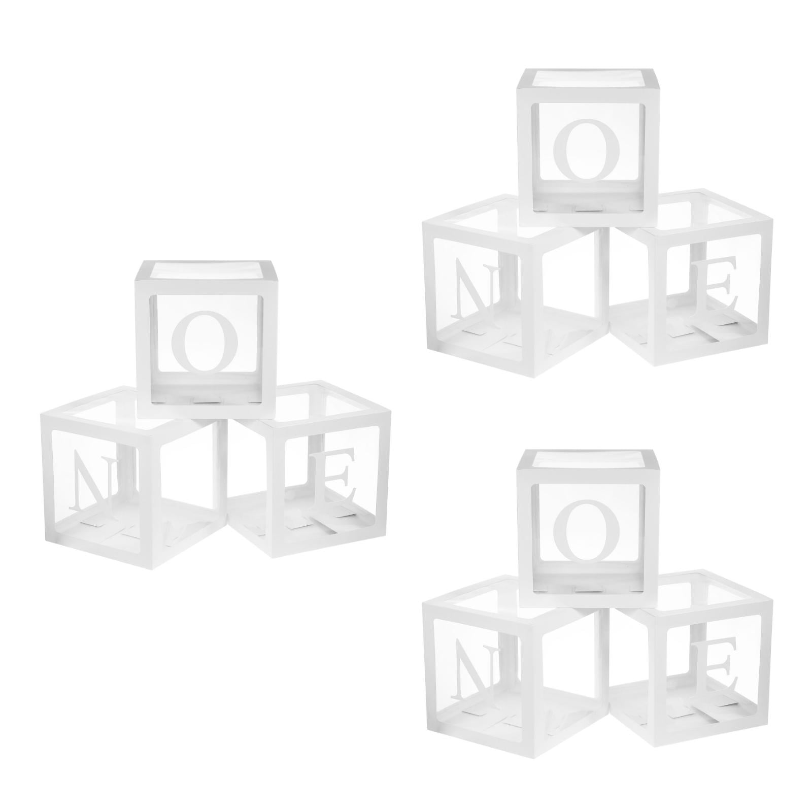 Worgeous 3pcs Transparent Boxes with Letters Clear Boxes for Shower ...