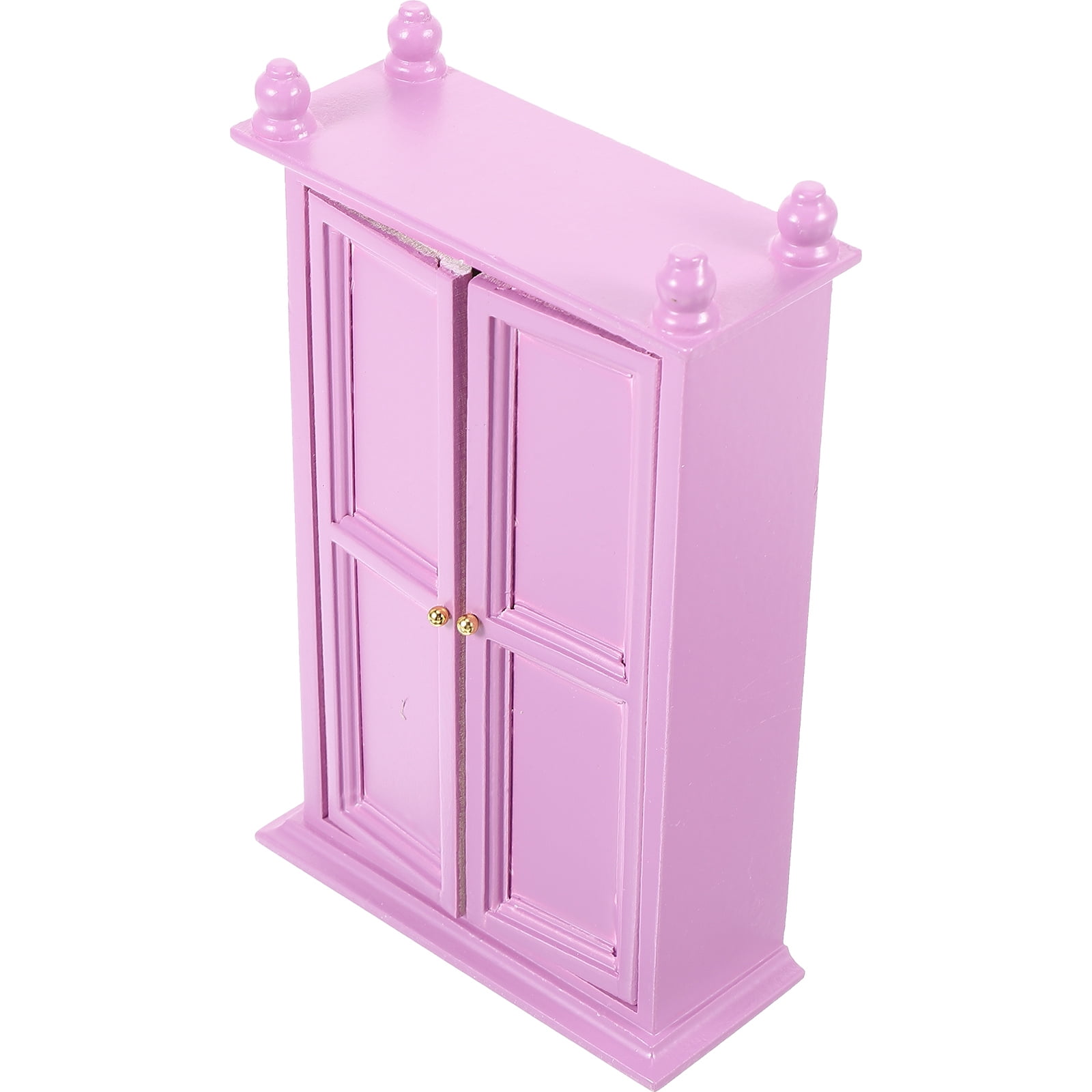 Worgeous 3pcs Vivid Dollhouse Wardrobe Mini Wooden Wardrobe Small House ...