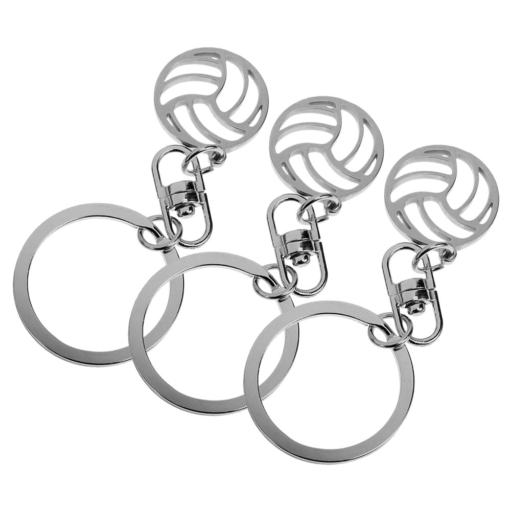 Worgeous 3pcs Volleyball Keychain Set Stainless Steel Hollow Volleyball ...