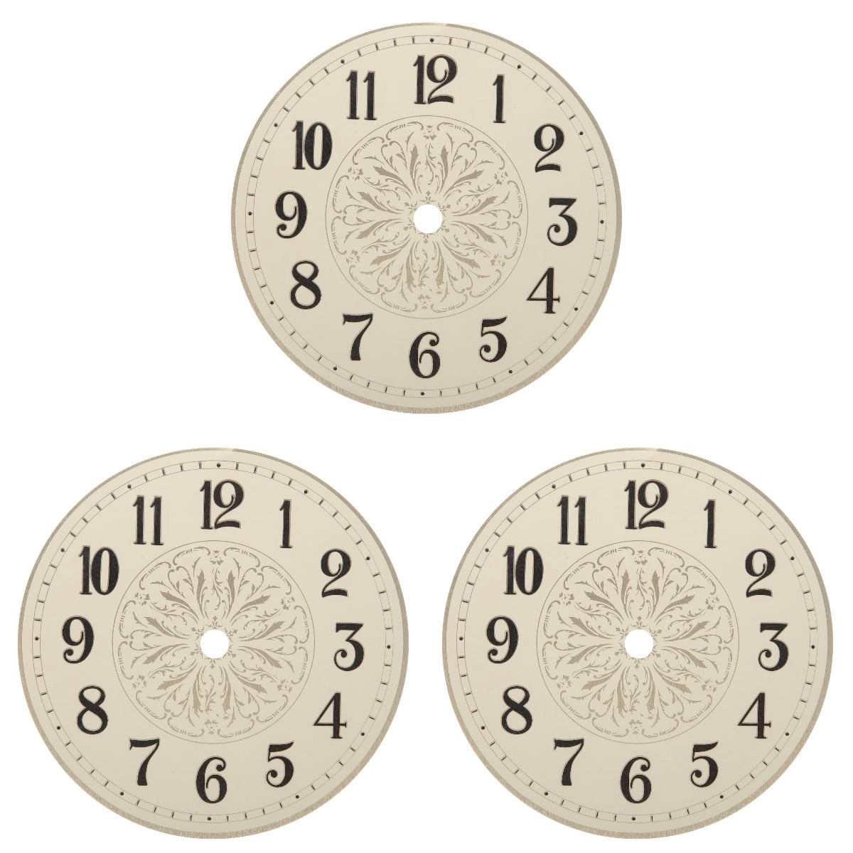 Worgeous 3pcs Wall Dial Replacement Clock Dial Round Clock Dial DIY ...
