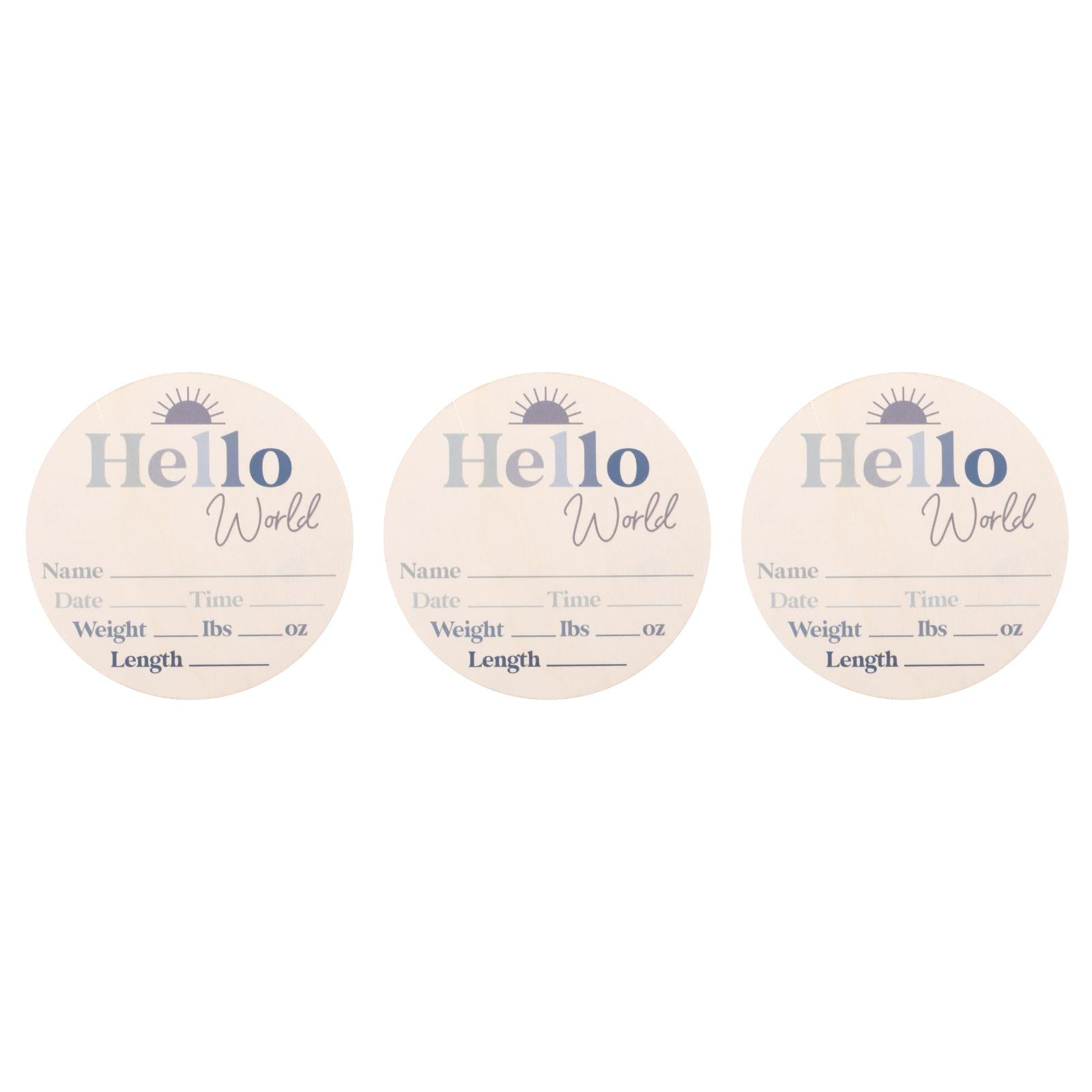 Worgeous 3pcs Wood Monthly Milestone Discs Baby Announcement Sign ...