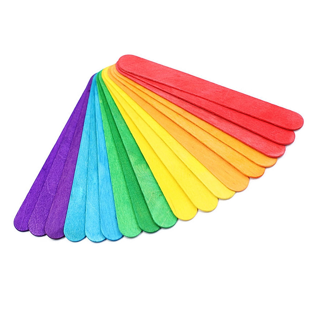 Worgeous Colored Craft Sticks for Kids Playing Smooth and Safe DIY Wood ...