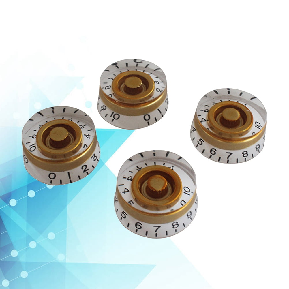 Worgeous 4 PCS/ Set Guitar Knobs Volume Tone Control Rotary Knobs for ...