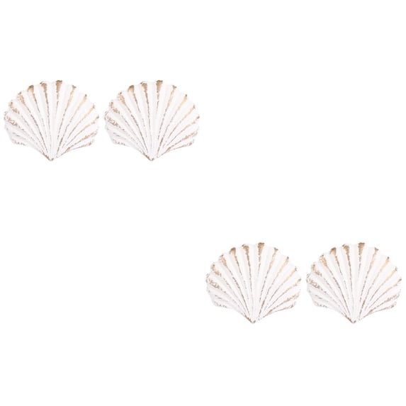 Worgeous 4 PCS Vintage Seashell Drawers Pull Ocean Beach Theme Knobs ...