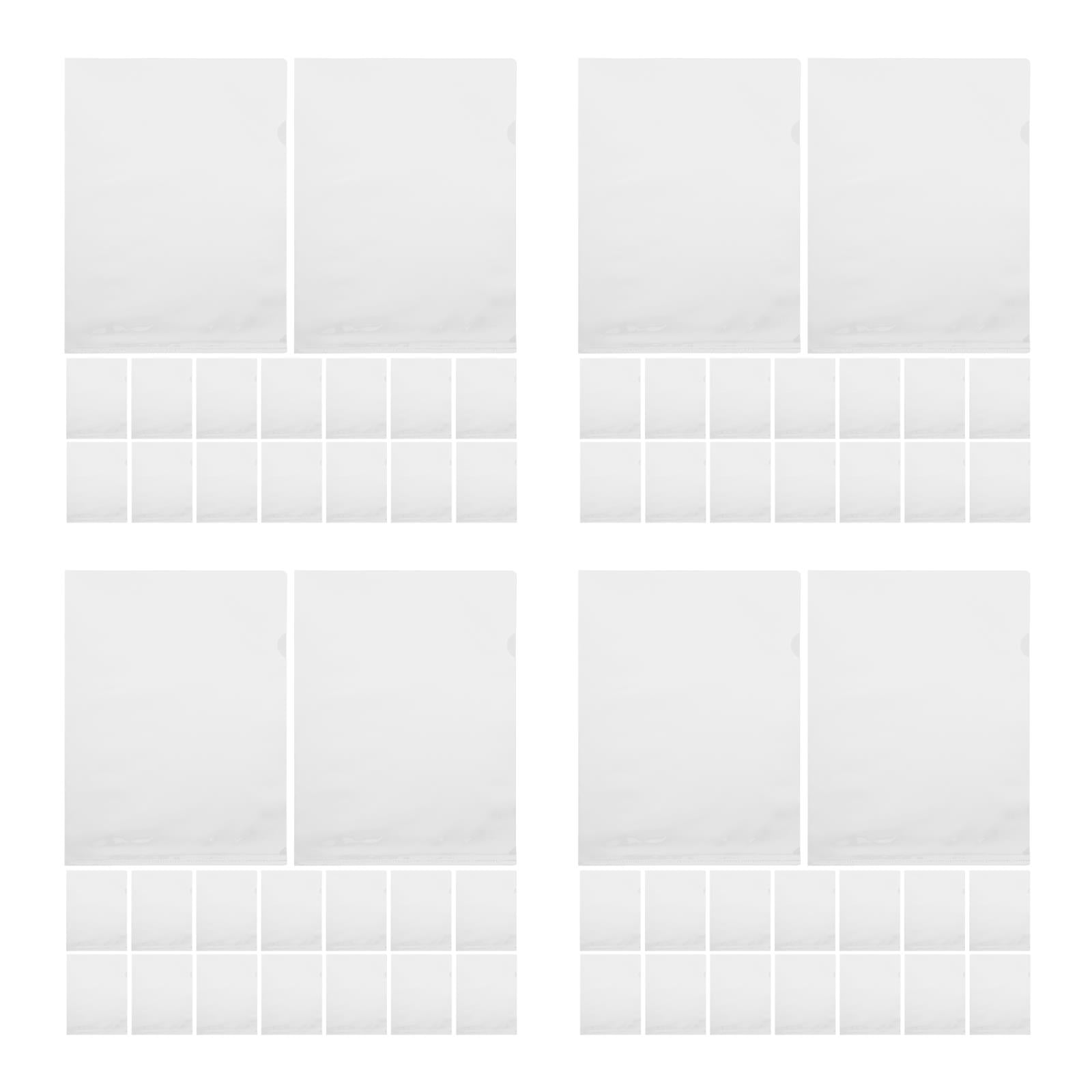 Worgeous 4 Pack Document Folder Clear Folders for Documents Transparent ...